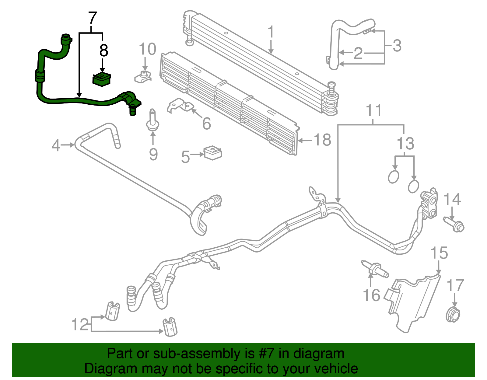 2011-2017 Ford | Automatic Transmission Oil Cooler Hose Assembly | BL3Z ...