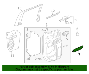 Genuine OEM GM Part - Rear Passenger Side Door Window Frame Rear ...