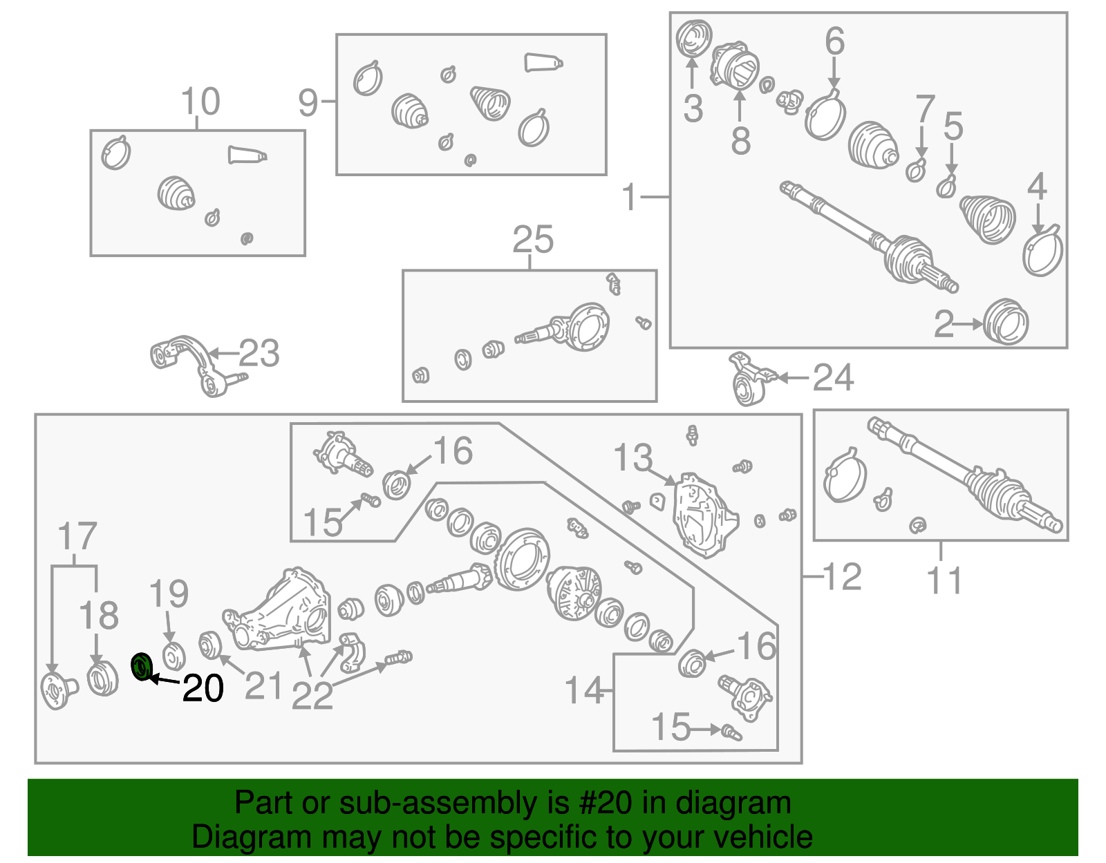 Genuine Toyota Seal, Oil (For Rear Differential Carrier) part# 90311 ...