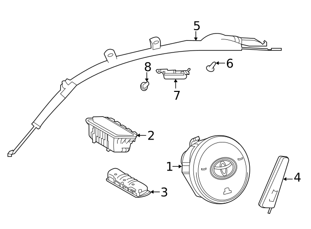 2020-2023 Toyota GR Supra Head Air Bag Screw 90118-WA693 | Toyota Parts ...
