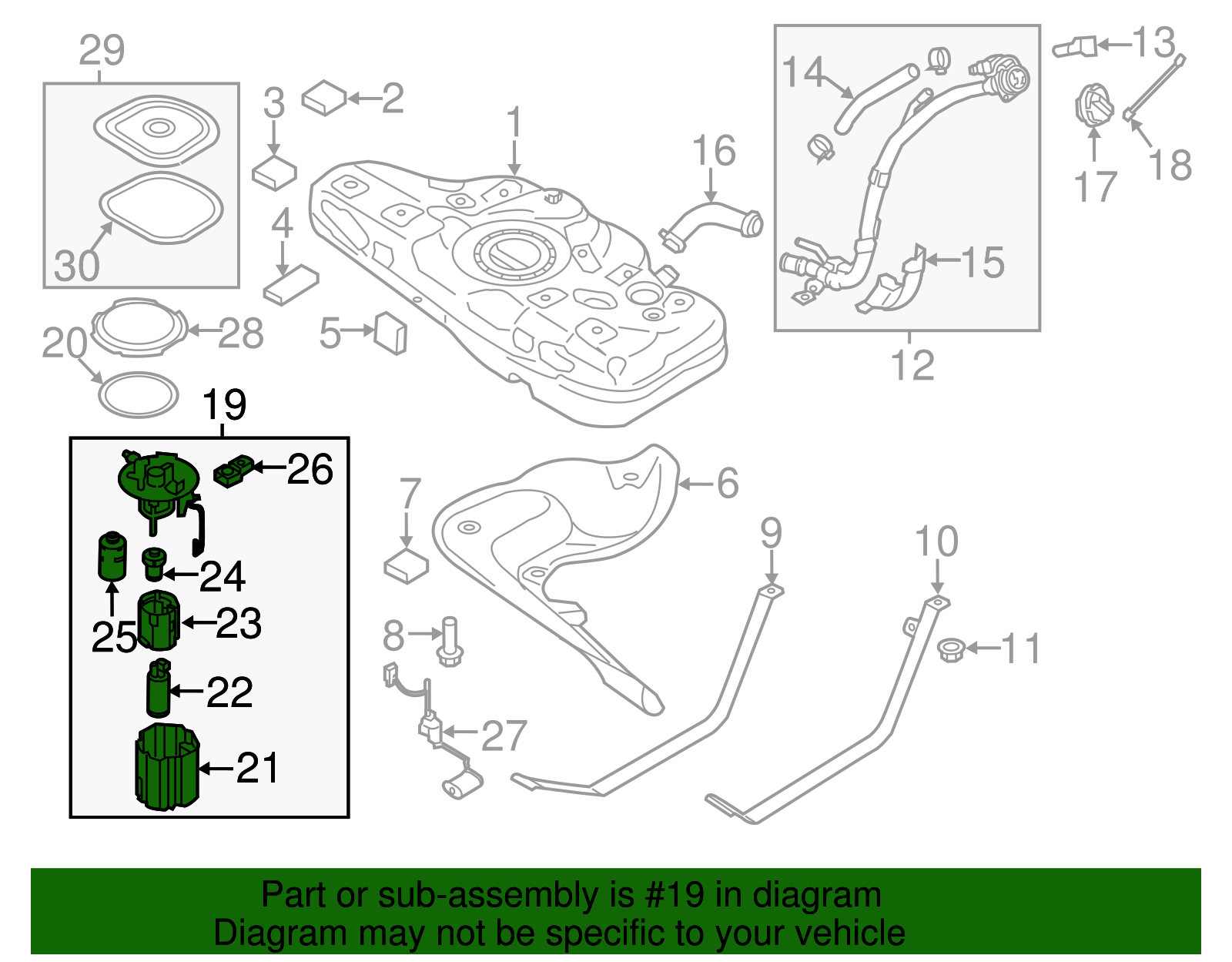 2017-2020 Hyundai Elantra Fuel Pump Assembly 31120-F3500 | Retail ...