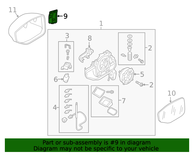4N1-949-146 - Warning Lamp 2019-2023 Audi | Audi OEM Parts