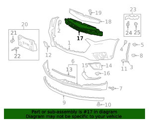 23234915 - Front Bumper Fascia Energy Absorber 2018-2021 Chevrolet ...