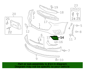 23234811 - Front Passenger Side Fog Lamp Bezel 2018-2021 Chevrolet ...