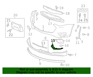 2018-2021 Chevrolet Traverse Front Passenger Side Fog Lamp Opening ...