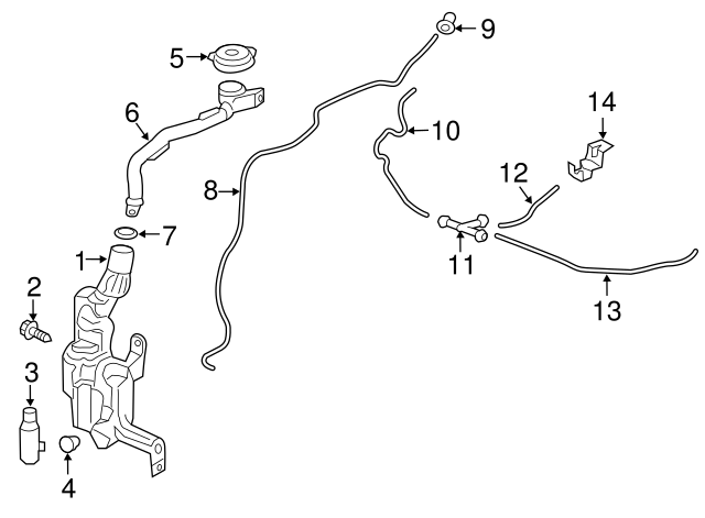 76846-TF0-013 - Pump Set Washer - 2017-2018 Honda | Genuine Honda Parts
