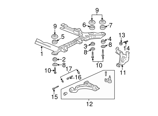 25674835 - Engine Cradle Insulator 1998-2005 GM | AutoNationParts.com