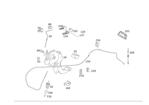 Foot Operated Parking Brake for 2009 Mercedes-Benz R 350 | Mercedes ...