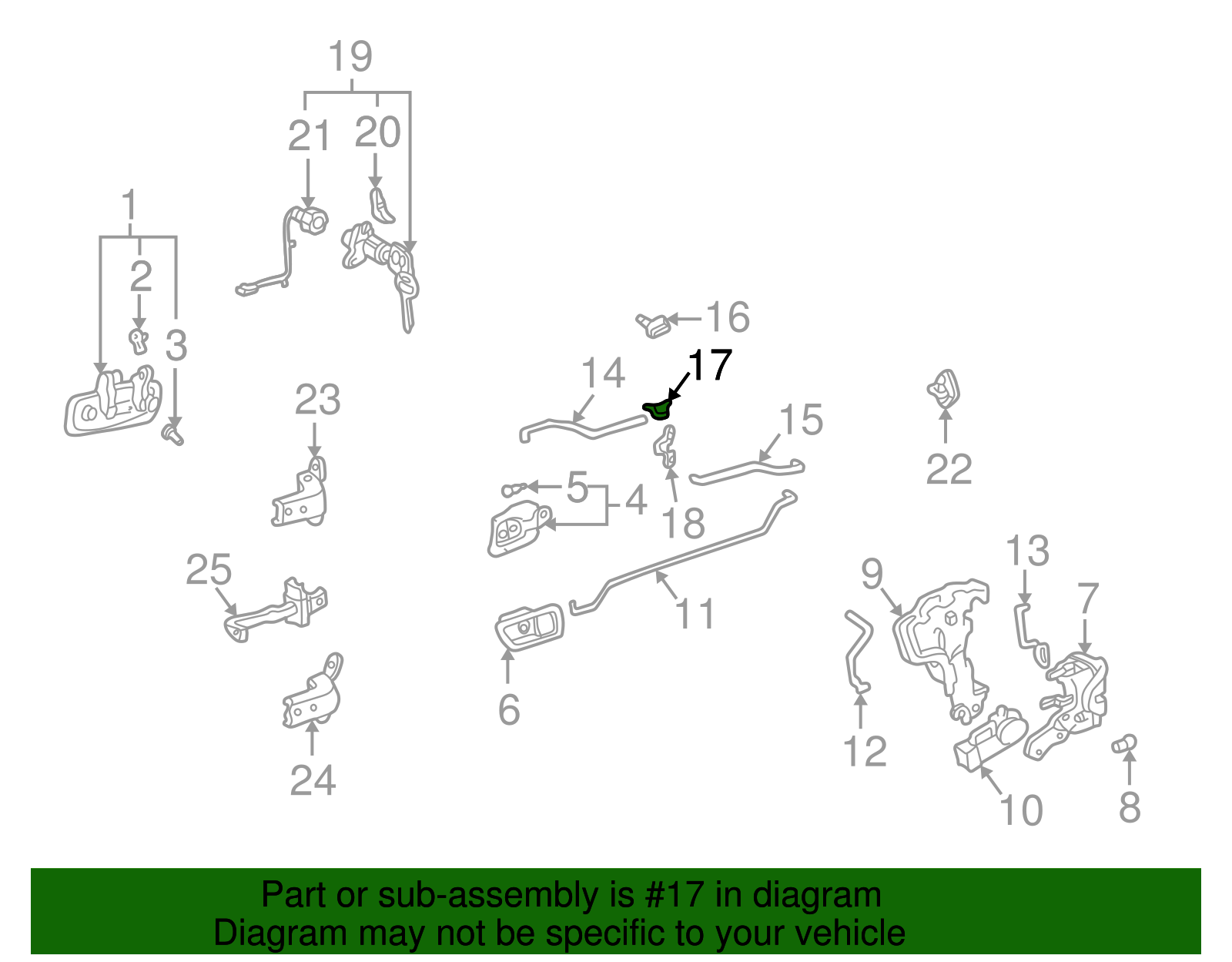 1995-2001 Toyota Control Rod Snap 69759-AC010 | Toyota Parts Center