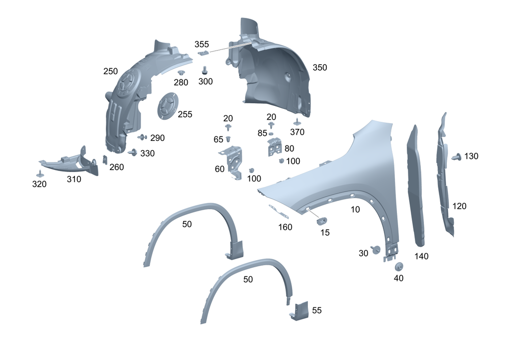 Fender, Front - Part #247-881-11-00 | Mercedes Parts Center