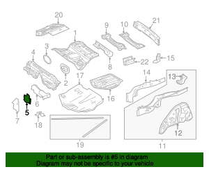 207-636-23-16 - Seat Cross-Member Reinforcement 2011-2017 Mercedes-Benz ...