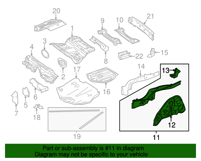 204-610-02-10 - Side Member 2011-2017 Mercedes-Benz | Mercedes-Benz USA ...