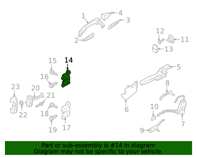 2019-2023 Hyundai Door Hinge 79420-B3000 | AutoNationParts.com
