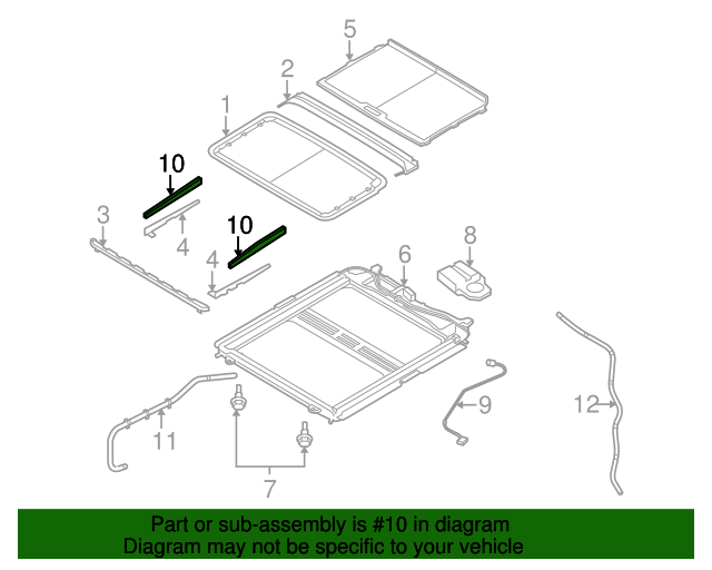 2005-2010 Mopar Sunroof Opening Trim 68192198AA | TascaParts.com