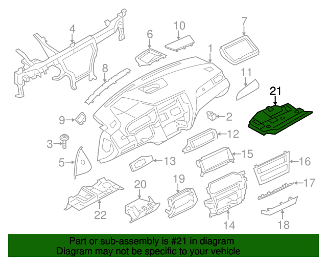 Genuine BMW 51-45-9-184-132 | Lower Cover | FREE Shipping on Most ...