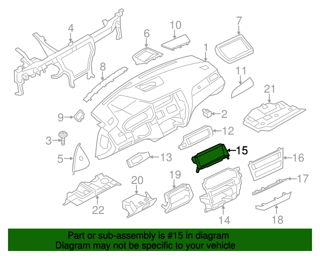 51459248203 - 2011-2018 BMW Storage Compartment (51-45-9-248-203) | BMW ...
