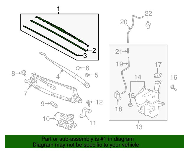 98350-G2000 - Wiper Blade 2017-2024 Hyundai | AutoNation Parts