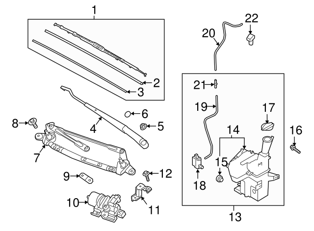 98350-G2000 - Wiper Blade 2017-2024 Hyundai | AutoNation Parts