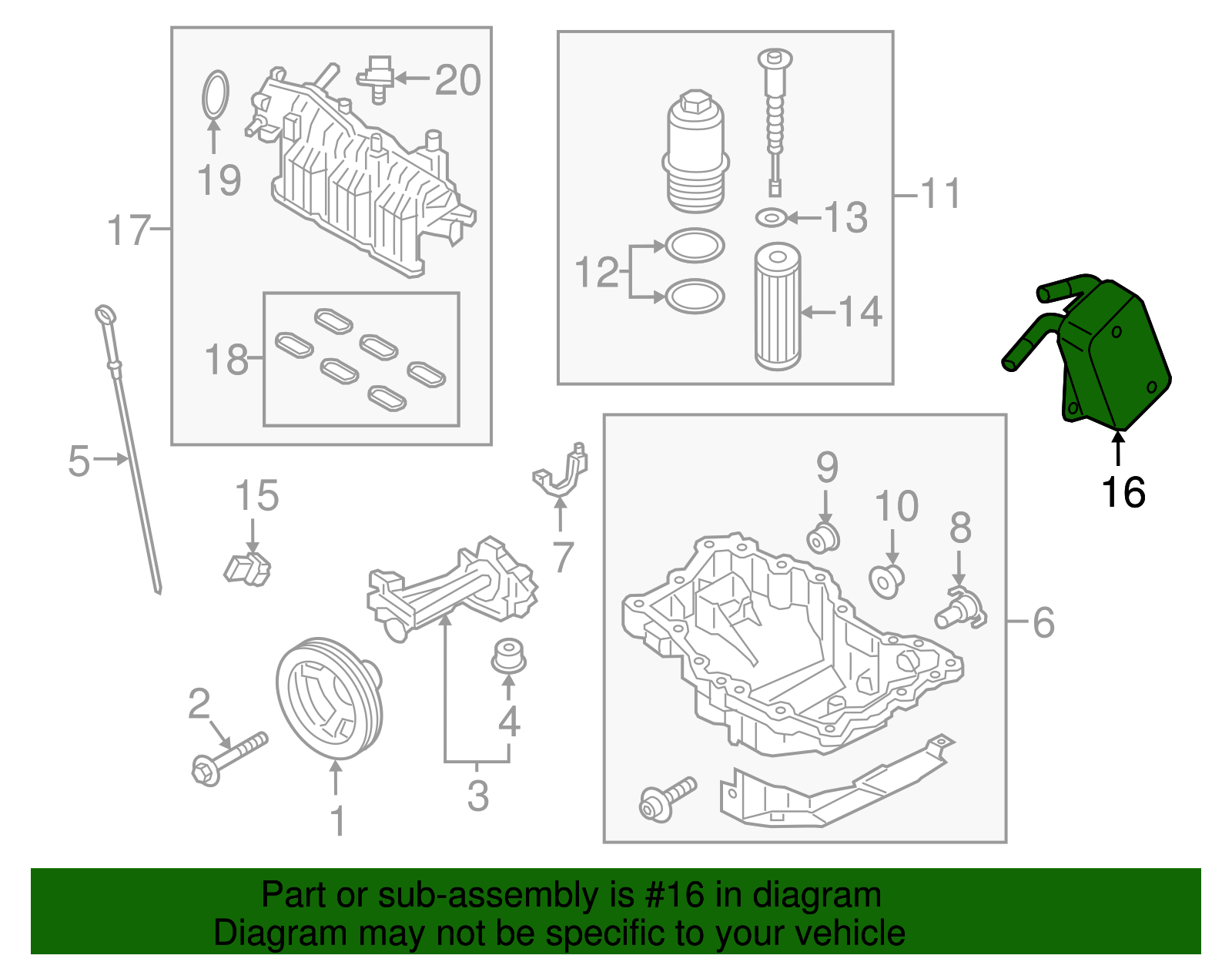 2017-2020 Lincoln Oil Cooler FT4Z-6A642-A | QuirkParts