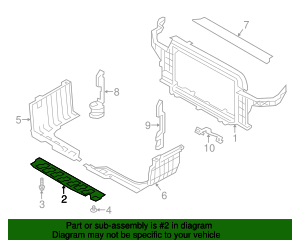 29110-2V500 - Radiator Support Baffle 2014-2017 Hyundai Veloster ...