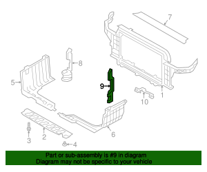 29136-2V600 - Radiator Support Air Deflector 2014-2017 Hyundai Veloster ...