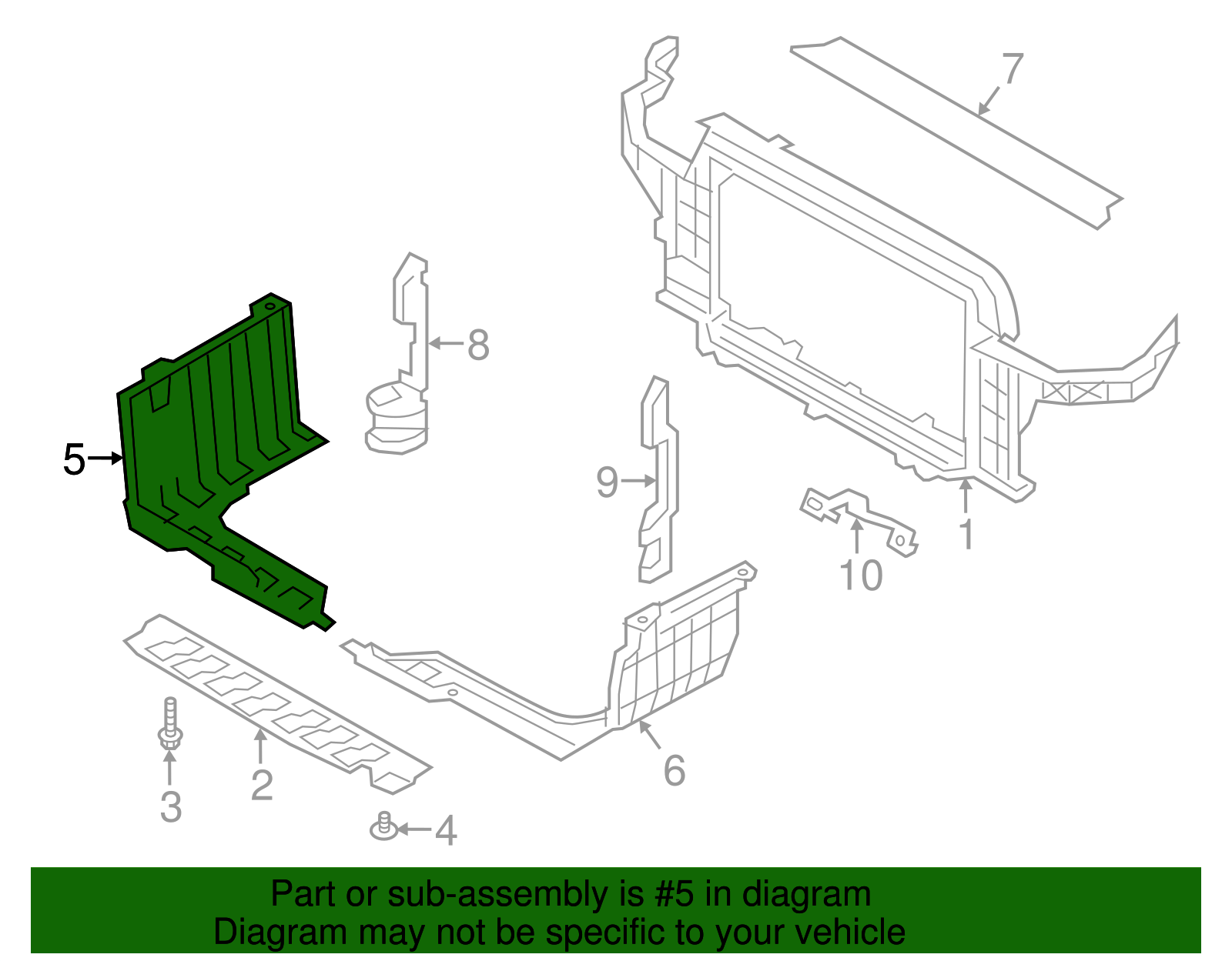 2014-2017 Hyundai Veloster Radiator Support Splash Shield 29120-1W500 ...
