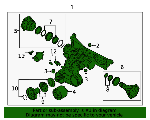 0B0-500-043-M - Differential Assembly 2017-2023 Audi | Audi OEM Parts