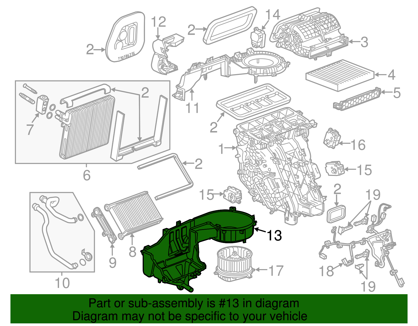 23416440 - Heater, Air Conditioning Evaporator, and Blower Lower Case ...