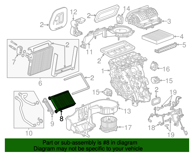 2013-2020 GM Heater Core 84633310 GM | GMPartsDirect.com