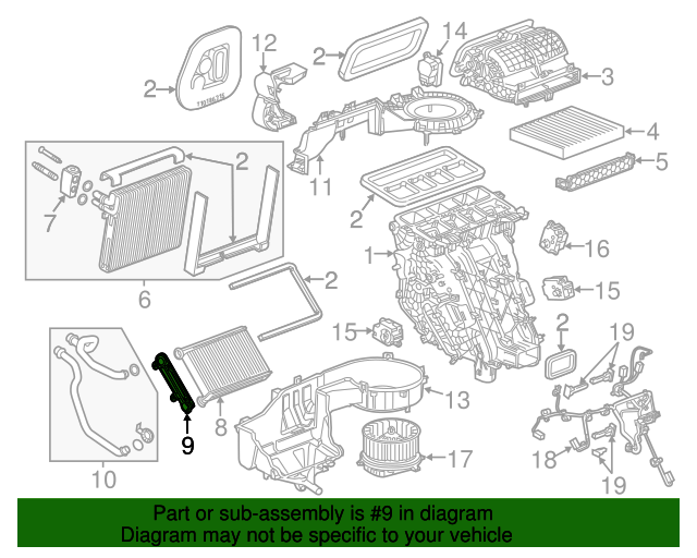 2013-2020 GM HVAC Module Cover 22743924 | Auto Parts Express