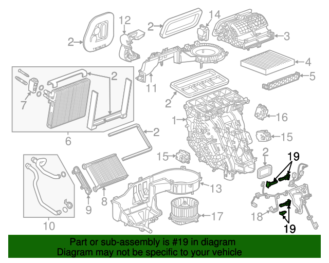 Genuine OEM Heating and Air Conditioning Interior Temperature Sensor ...
