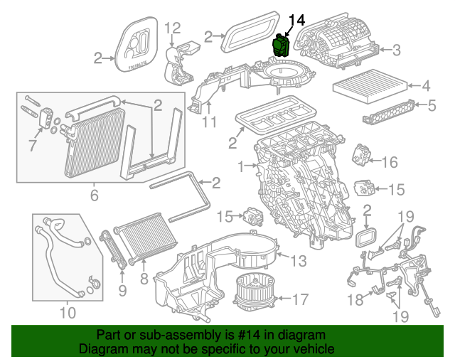 2013-2020 GM Heating and Air Conditioning Air Inlet Door Actuator ...