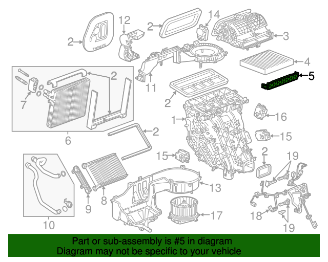 2013-2020 GM Cabin Air Filter Housing Cover 22743930 GM | GMPartsDirect.com
