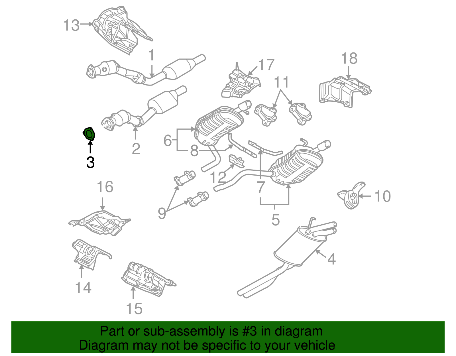 1996-2024 Audi Gasket 8D0-253-115-C | Audi USA Parts