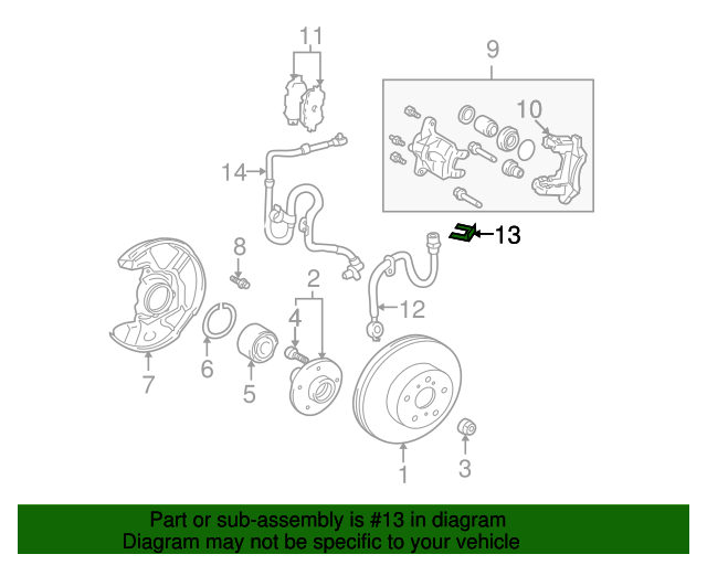 90468-08040 - Brake Hose Retainer 2000-2024 Toyota | Longo Toyota Parts