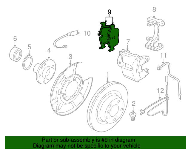 2012-2021 BMW Repair kit, brake pads asbestos-free 34-20-6-873-094 ...
