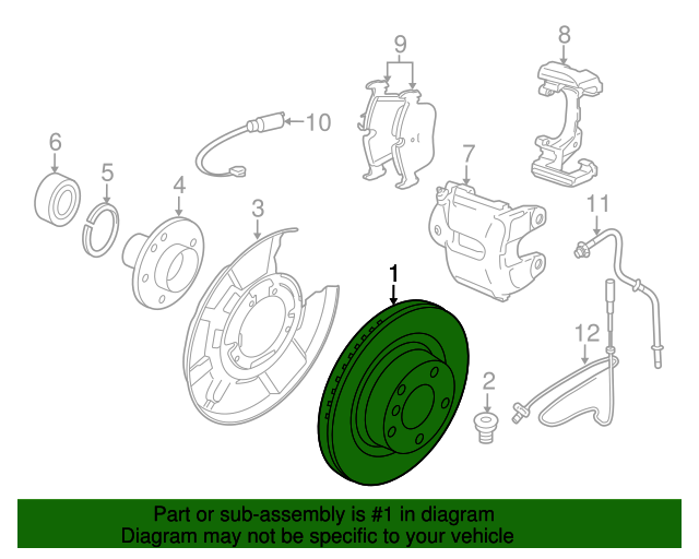 34216792227 - 2012-2023 BMW Rear Brake Rotor (34-21-6-792-227) | BMW of ...