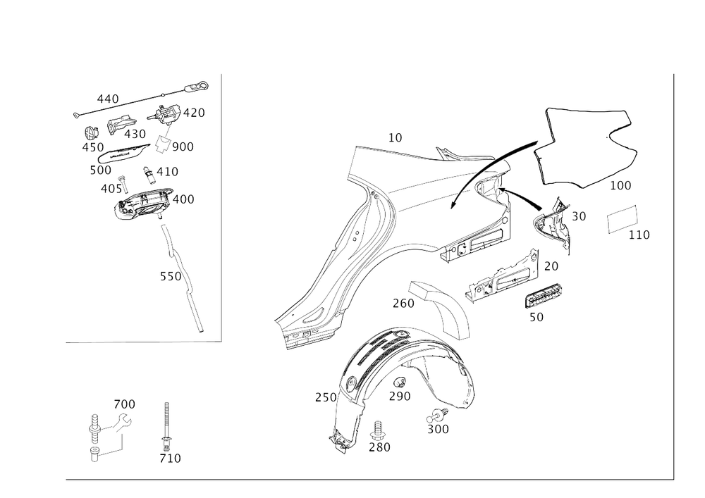 204-820-53-97 - Central Locking Motor 2010-2018 Mercedes-Benz ...
