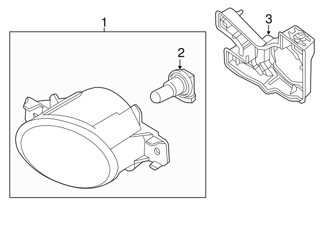 2010-2019 Nissan Fog Lamp Assembly 261509B90E | TascaParts.com