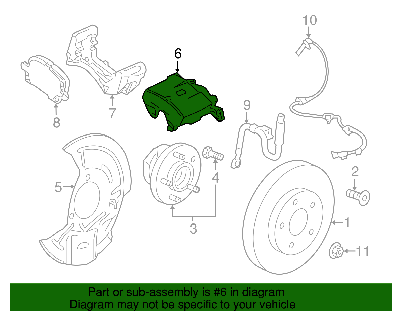 2016-2025 GM Front Driver Side Disc Brake Caliper Assembly 13507535 ...