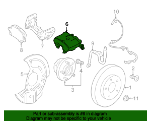 13507536 - Front Passenger Side Disc Brake Caliper Assembly 2016-2023 ...
