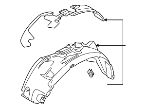 2018-2019 Ford F-350 Super Duty Fender Liner - Passenger Side (RH) HC3Z ...