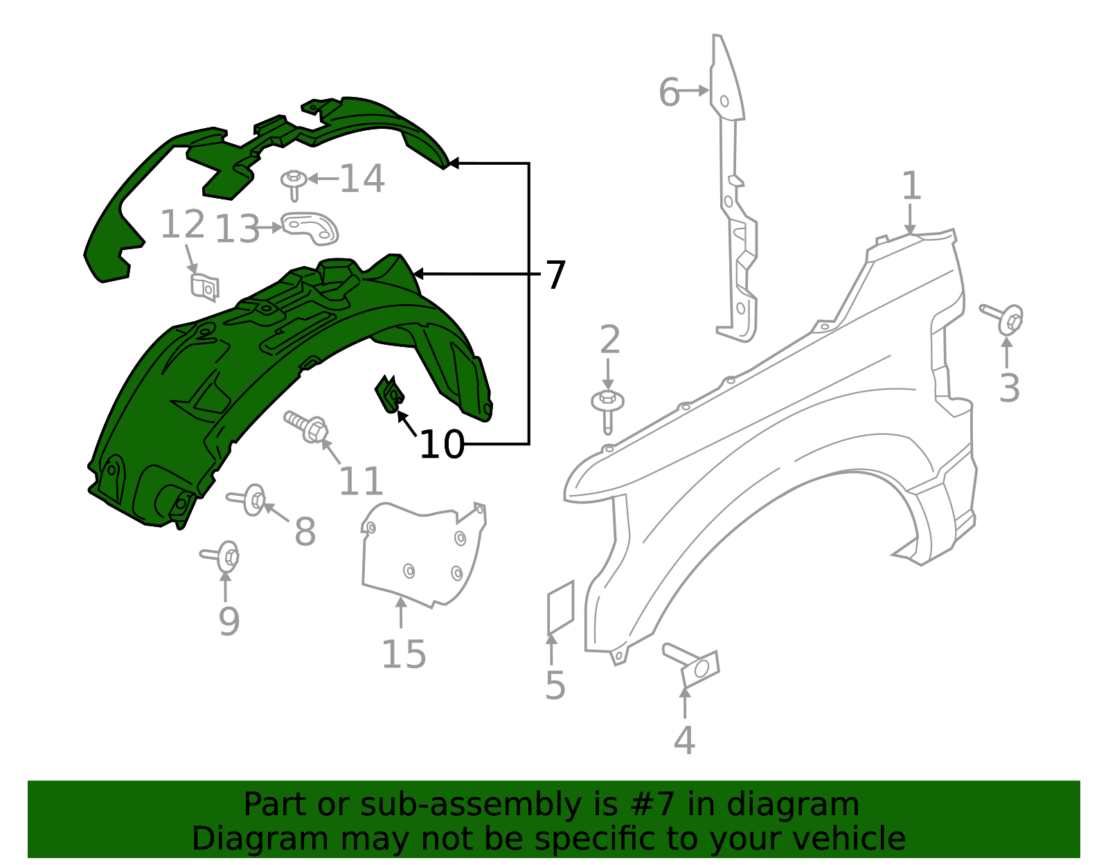 LC3Z-16102-F - High-Quality Fender Liner for 2020-2022 Ford F-350 Super ...