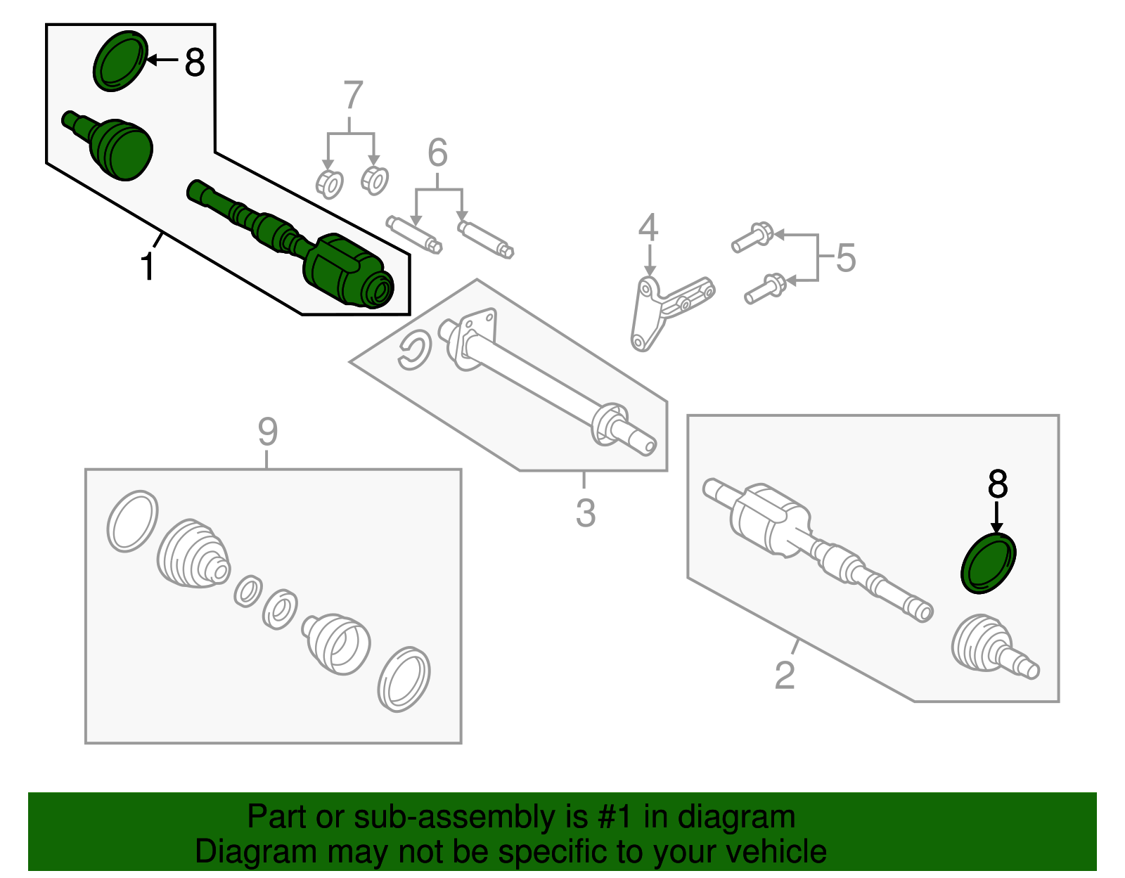 CT4Z-3A428-C - Axle Assembly 2012-2014 Ford Edge | AutoNation Parts