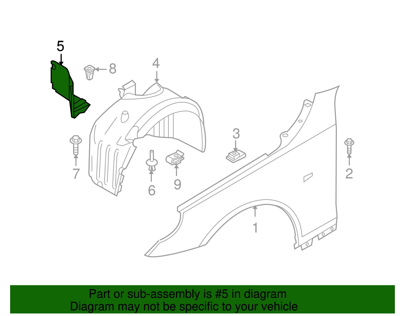 51-71-7-050-538 - Fender Liner Lower Cover - 2004-2010 BMW | BMWPartsHub
