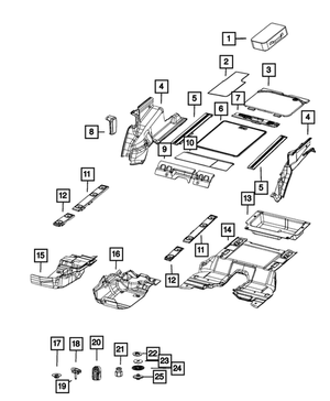Mopar Cargo Area Cover 6JX46TX7AD | BAM Wholesale Parts