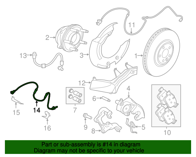 2016-2024 Jaguar ABS Sensor T2H48446 | JaguarParts.com