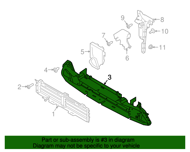 LR094175 - Lower Deflector - 2018-2020 Land Rover Range Rover Velar ...