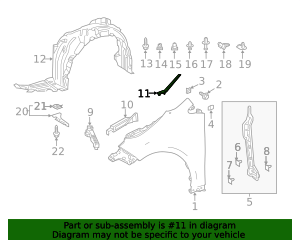 53823-02180 - Fender Protection Film - 2019-2025 Toyota | OEM Genuine ...