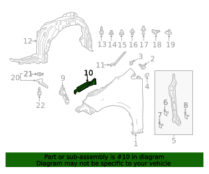 2019-2023 Toyota Corolla Fender Protection Film 53826-02210 | Toyota ...
